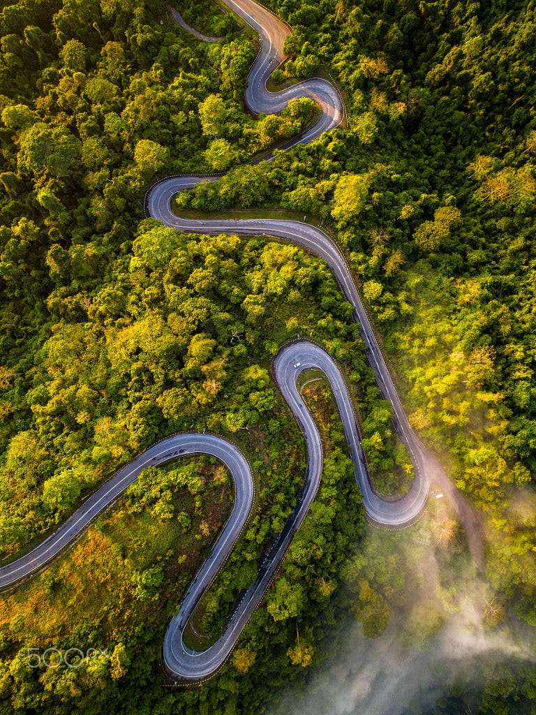 the twisted road through beautiful Perlis Jungle named Wang Kelian in ...