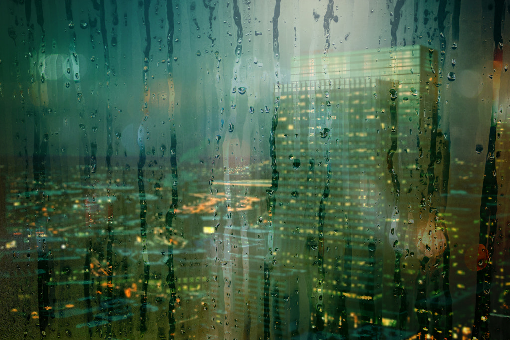 Rainy night and the full moon by Angela King-Jones / 500px