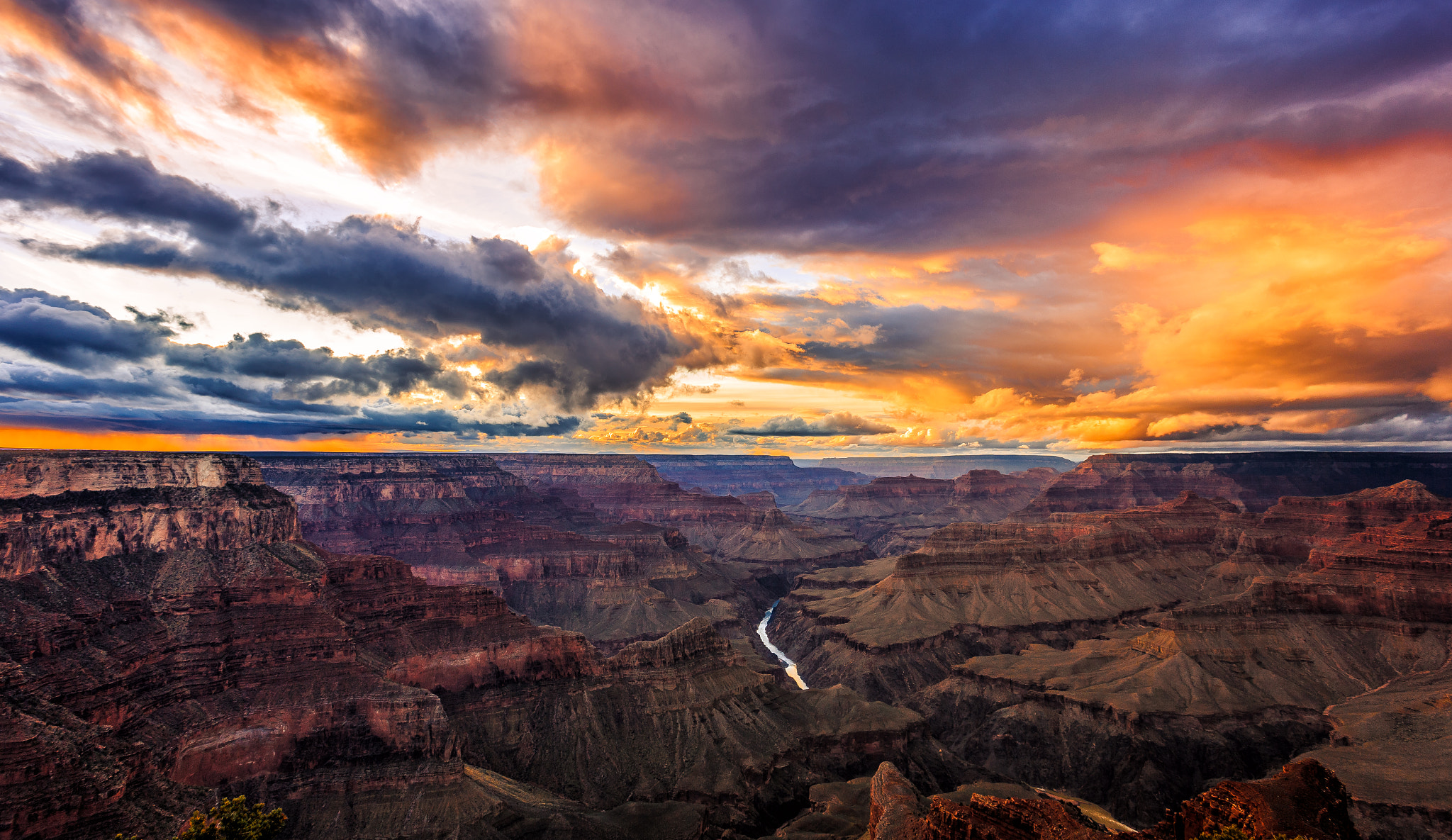 Colorful Sunset on the Grand Canyon, Grand Canyon National Park, AZ by ...