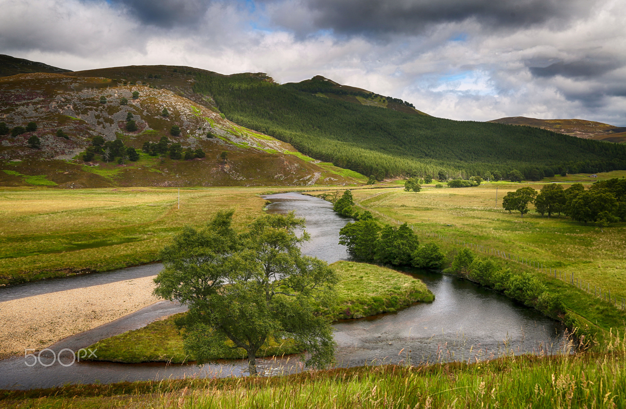 Serene River Winding Through Green Valley Landscape | landscape photo ...
