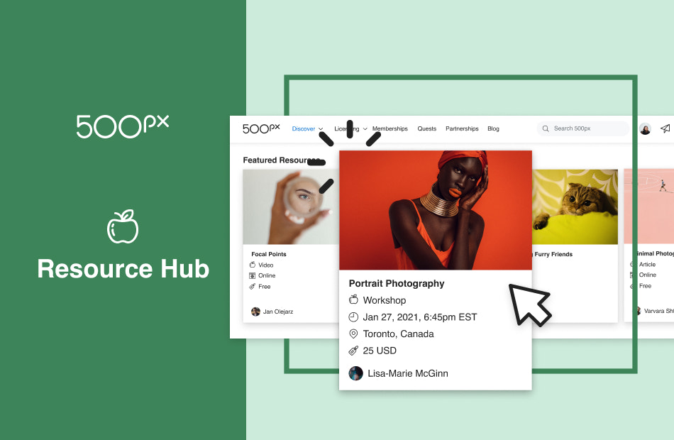 Discover, learn, and grow / 500px