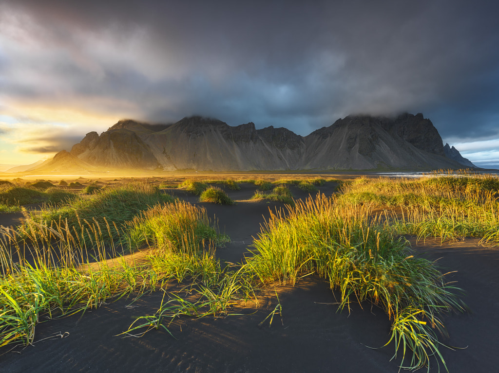 Vestrahorn on fire by Etienne Ruff / 500px