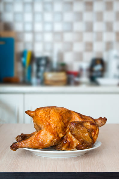Roasted chicken on the plate in kitchen by George Mdivanian | 500px
