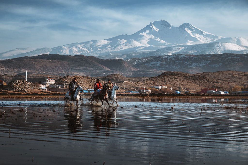 Turkish Cowboys And Mount Erciyes by Bahadir Sansarci / 500px
