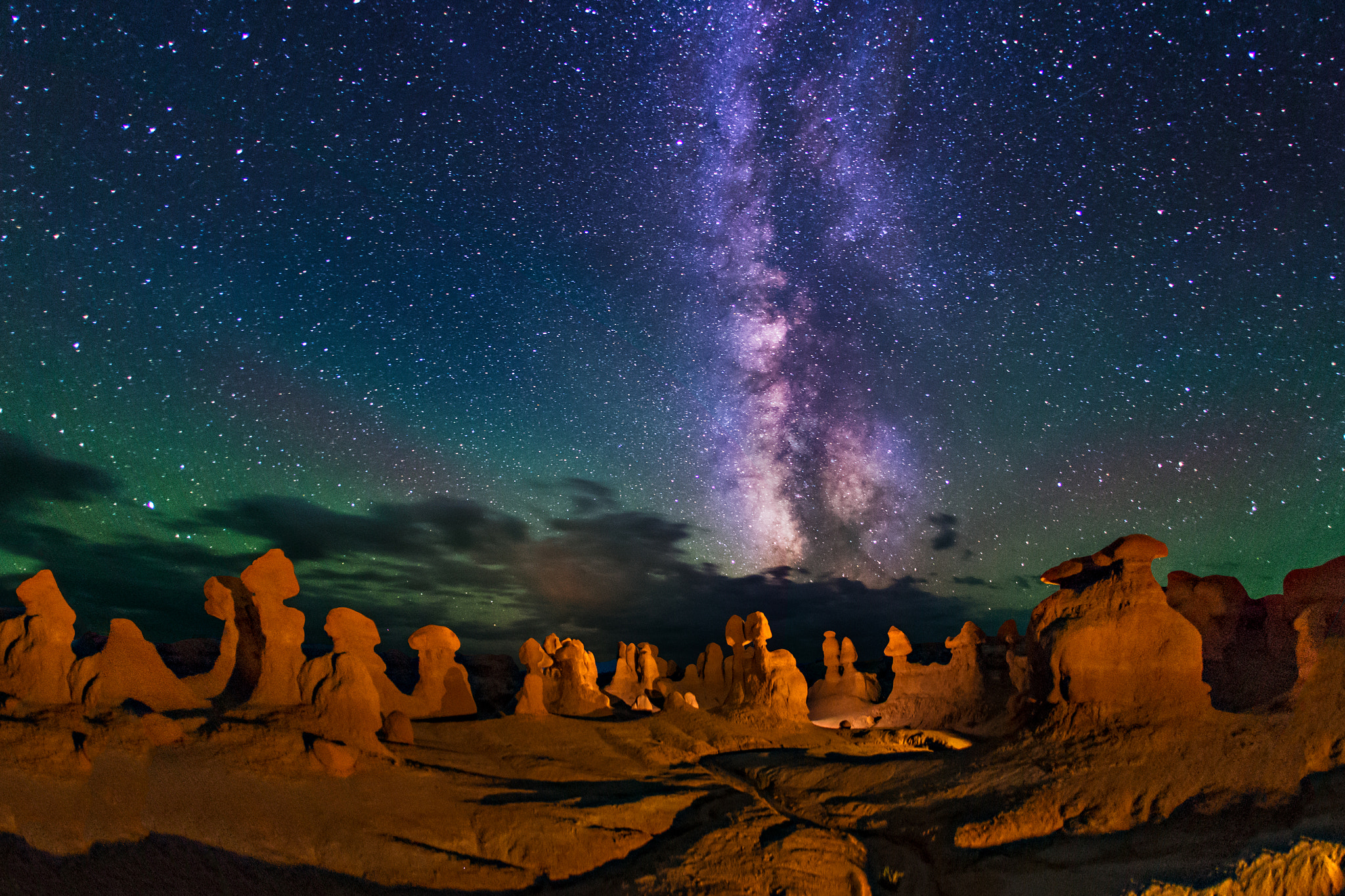 Goblin Valley at Night by Wayne Pinkston / 500px