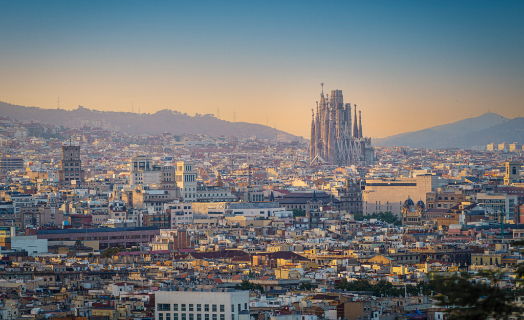 Panorama of Barcelona with Sagrada Familia temple. by Martin Vanek / 500px