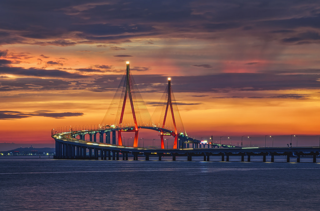 Sunset bridge by Tiger Seo / 500px