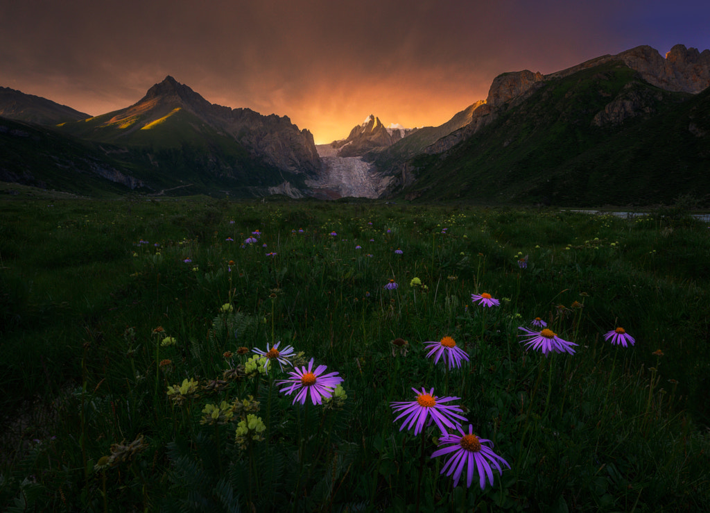 Magic sunset in Tibet by Ningyun Ye / 500px