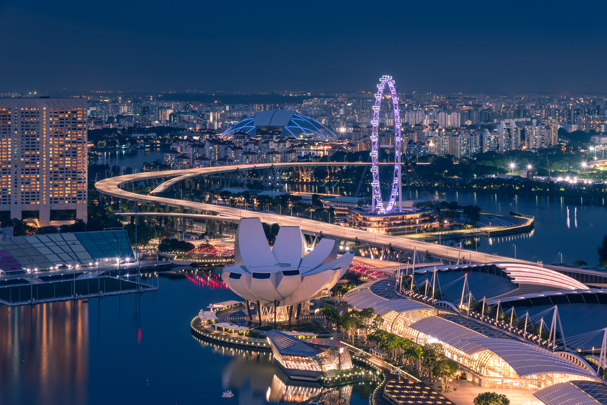 Singapore Nightscape by Dennis Liang / 500px