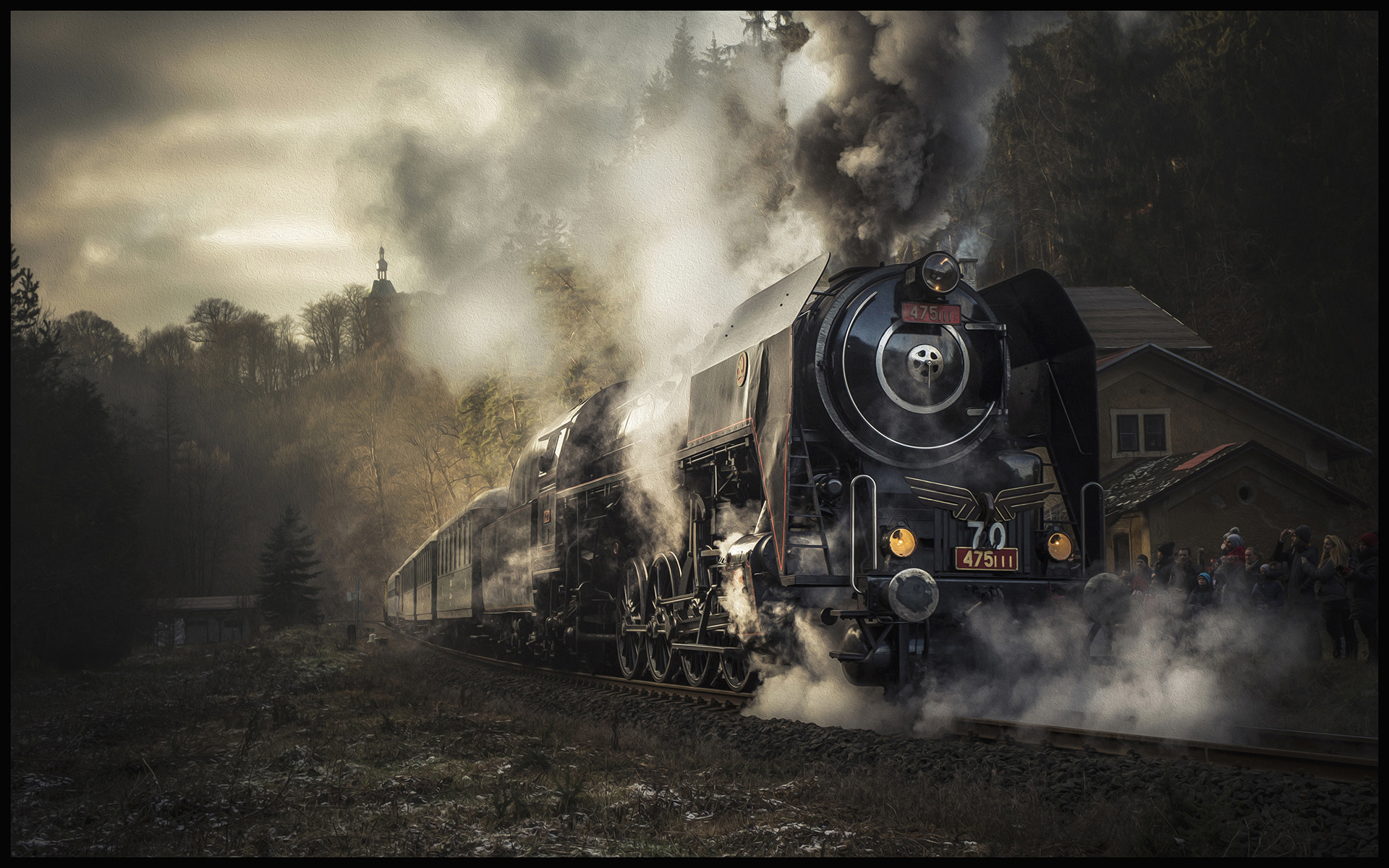 View of old train on railroad track by Václav Verner / 500px