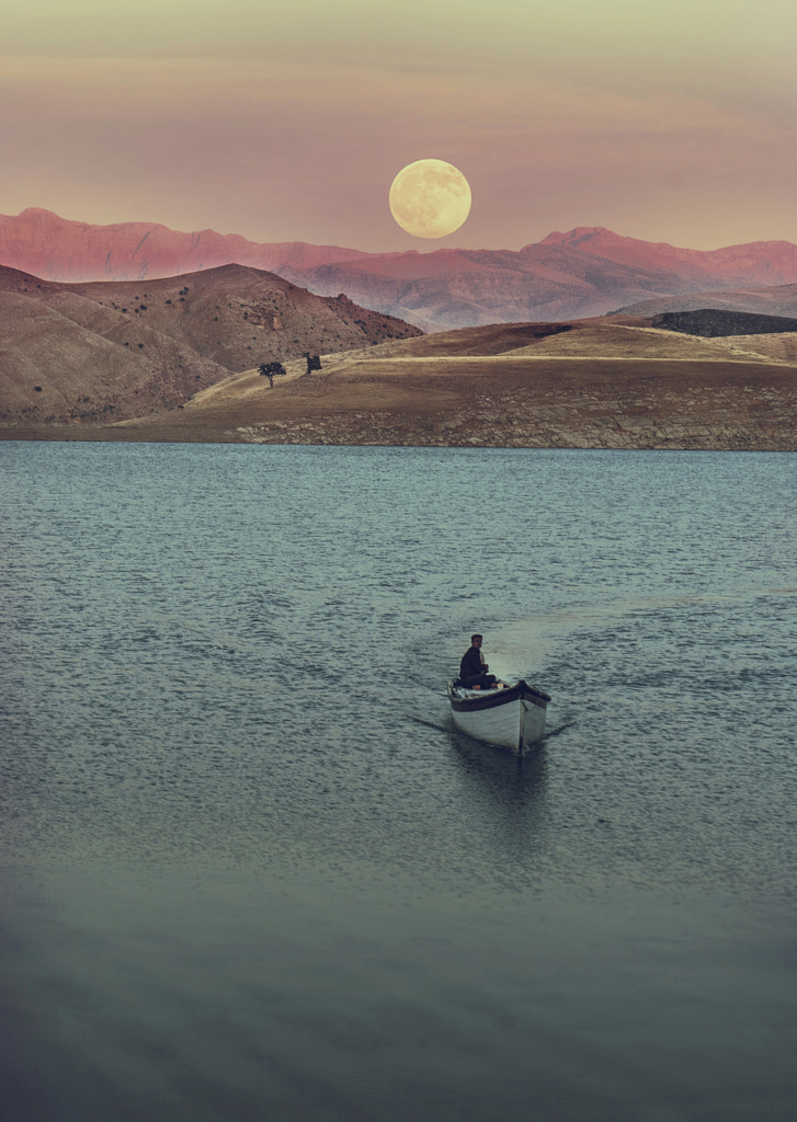 Moon & Sunset by Samal Tofik / 500px