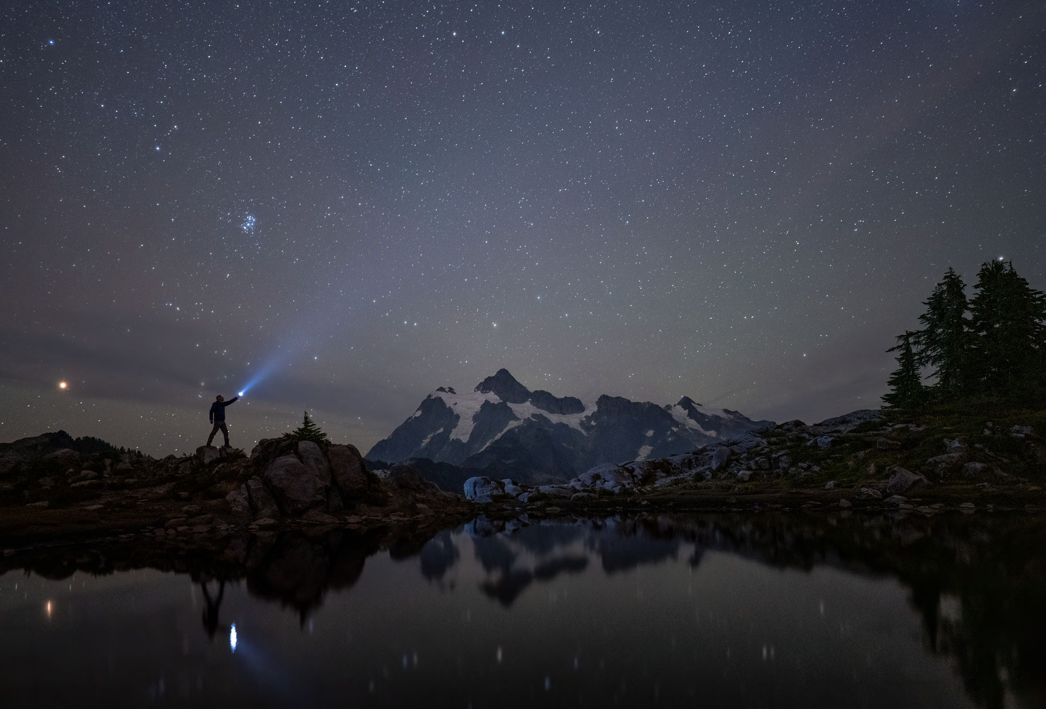 Lighting the Way, Starry Sky Reflections by Dale Johnson / 500px