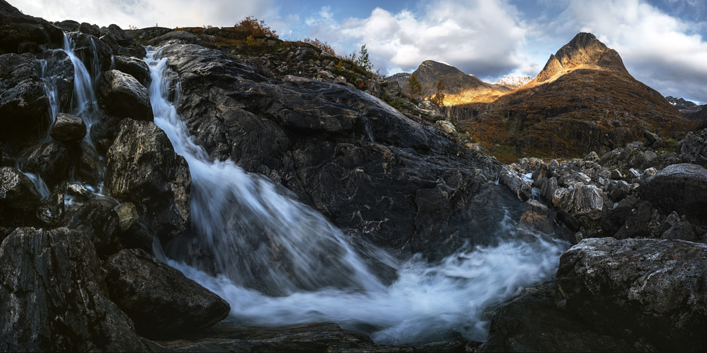 Waterfall Panorama in Norway by Daniel Gastager / 500px