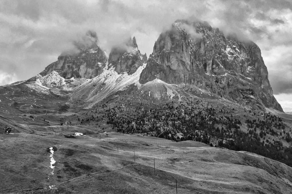 Scenic view of snowcapped mountains against sky by Carl Main / 500px