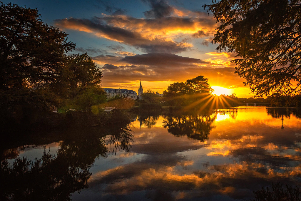 Lake Sunset with Sunstar by Peter B. Nyren / 500px