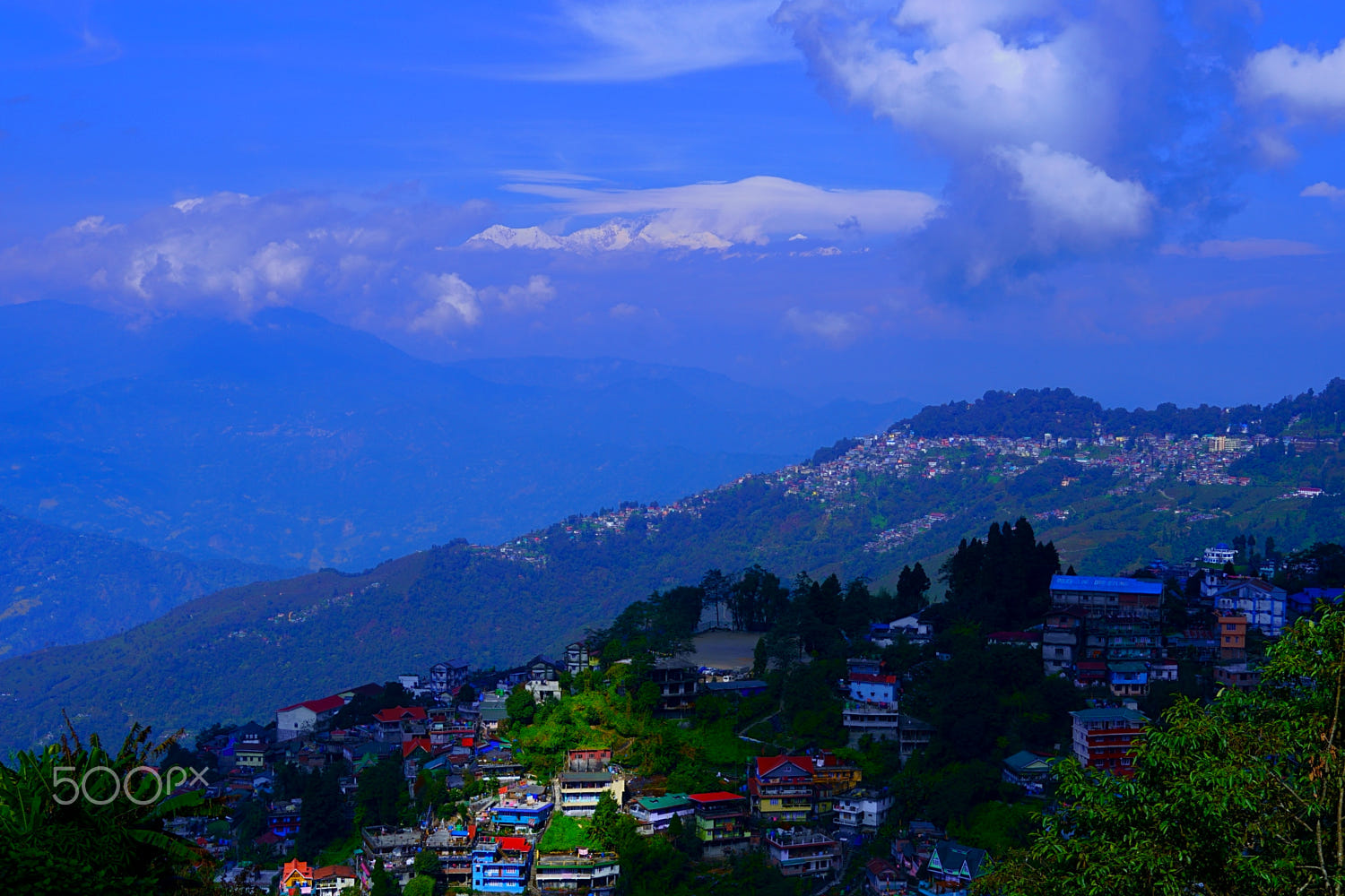 Darjeeling hill landscape front of Kanchenjunga by Sudip Mitra / 500px