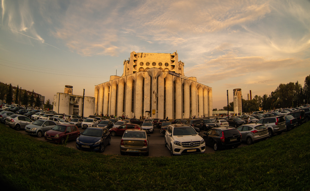 View of cars on road against sky during sunset by Ruslan Vyalov / 500px