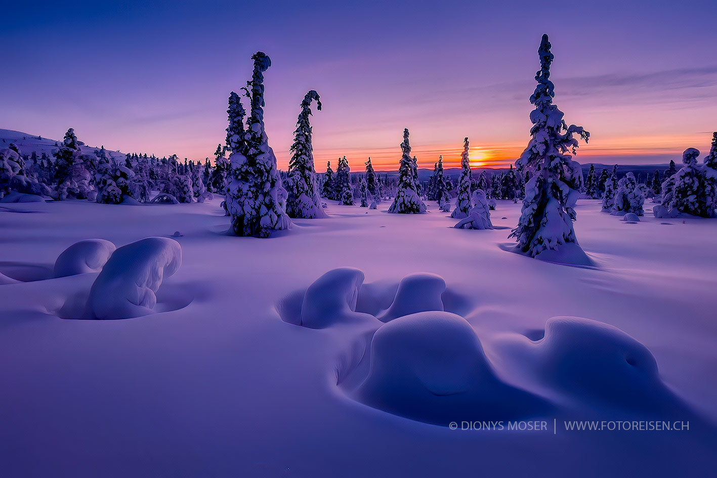 Blue hour in Lapland/Finland by Dionys Moser / 500px