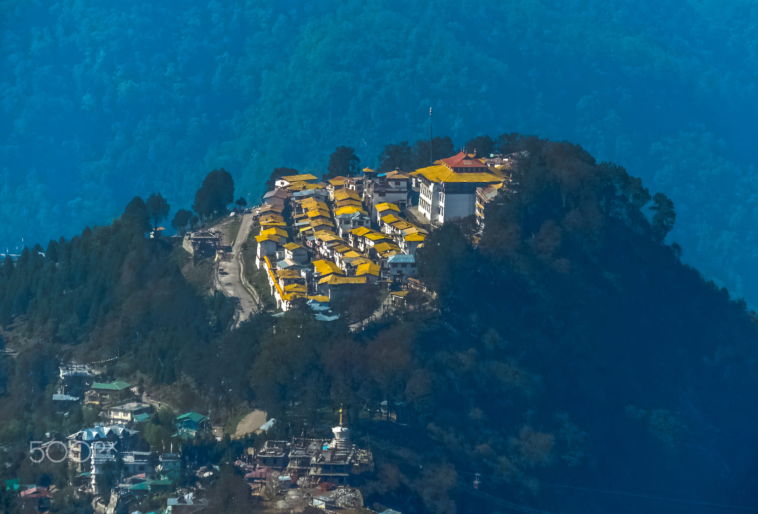 Tawang Monastery from the side top by Sudip Mitra / 500px