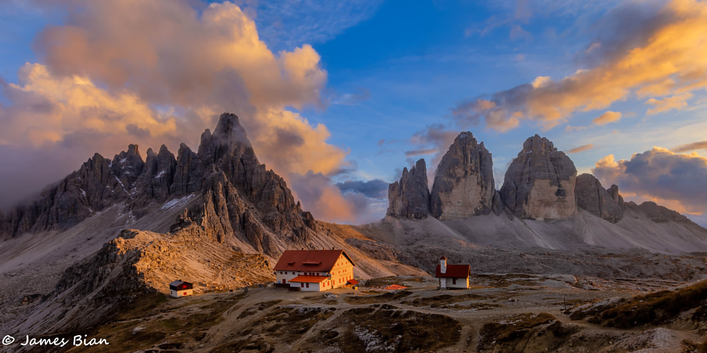 Sunset at Tre Cime by James Bian / 500px