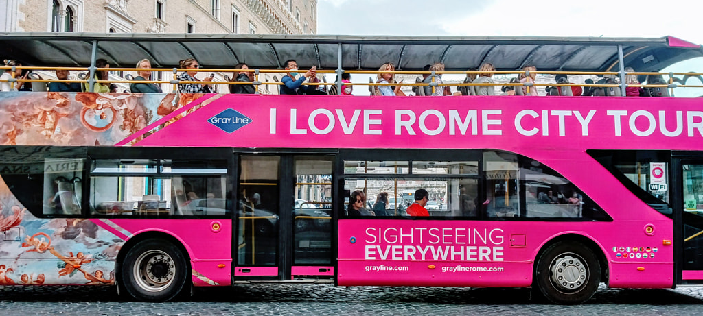 I LOVE ROME CITY TOUR BUS by Armando Mendoza / 500px