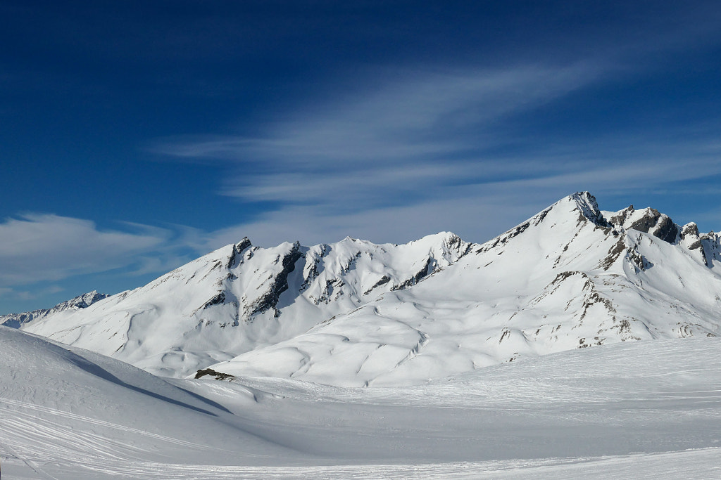 Scenic view of snowcapped mountains against sky by Stefano Taffoni / 500px