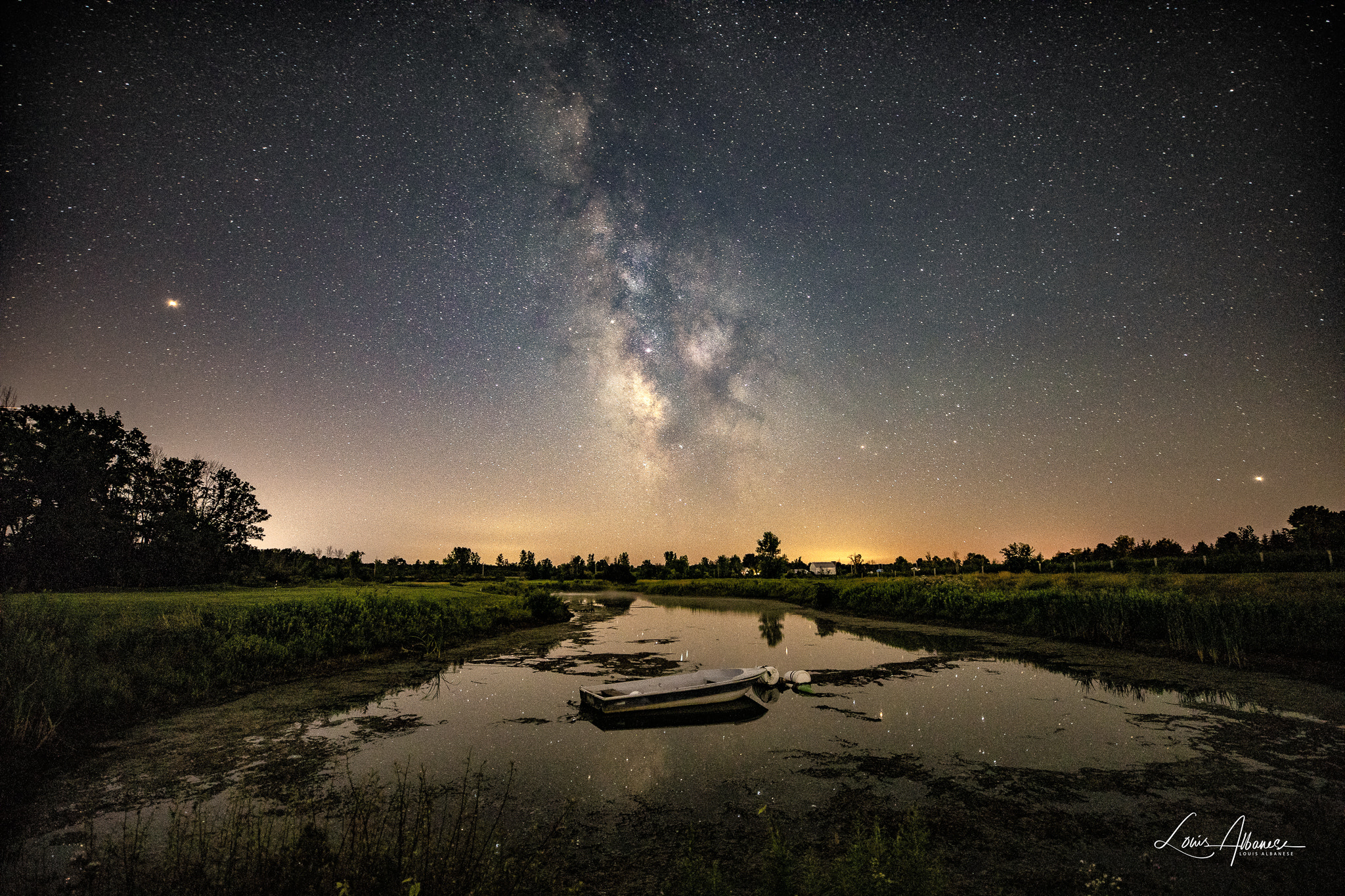 Milky Way Galaxy Over Calm Water at Night | natural phenomena photo by ...