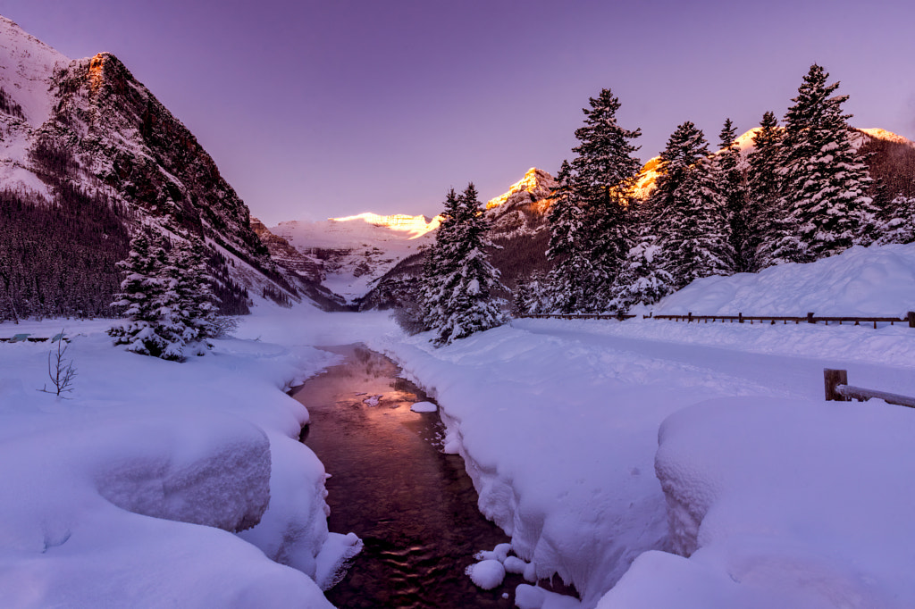 Warmth of Cold Morning at Lake Louise by Ariel L / 500px
