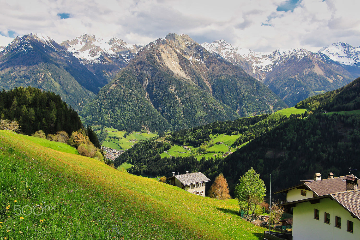 Scenic view of the Passeier Valley in spring by Michael Leitner / 500px