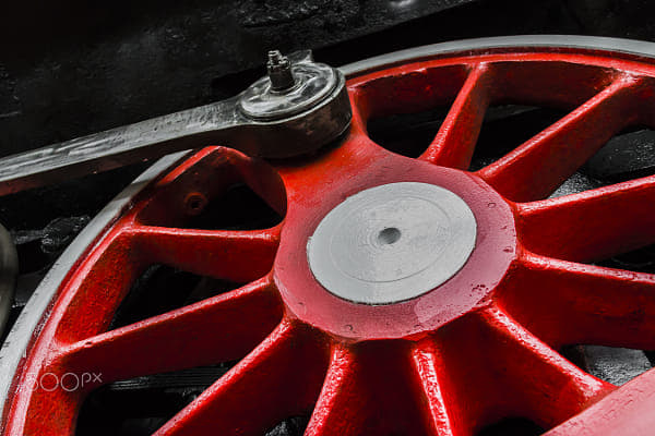Close Up of Red Train Wheel | city photo by Sergey Paramonov | 500px