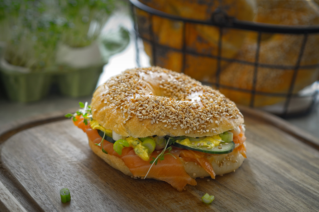 bagel with salmon and cream cheese by Susanne Ludwig / 500px