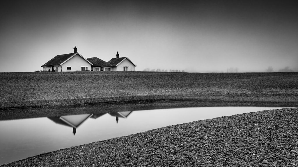 Misty Morning On The Suffolk Coast At Shingle Street by David Powley ...