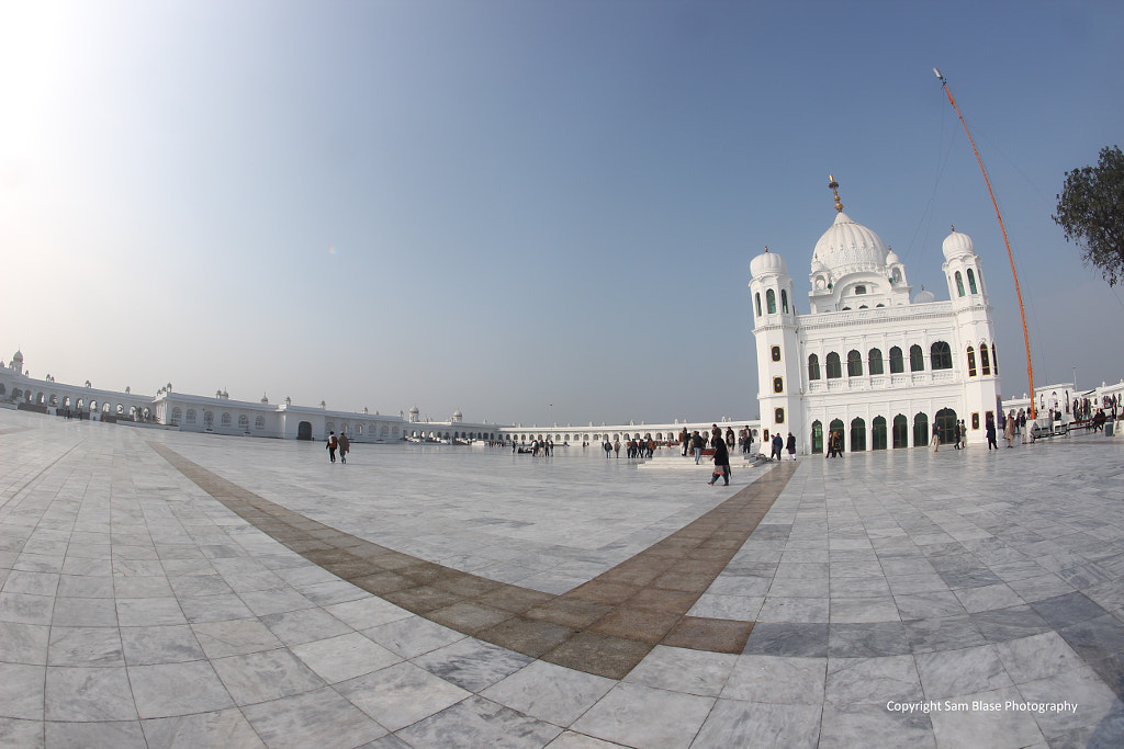 View of Gurdwara Darbar Sahib Kartarpur in Pakistan in late December ...