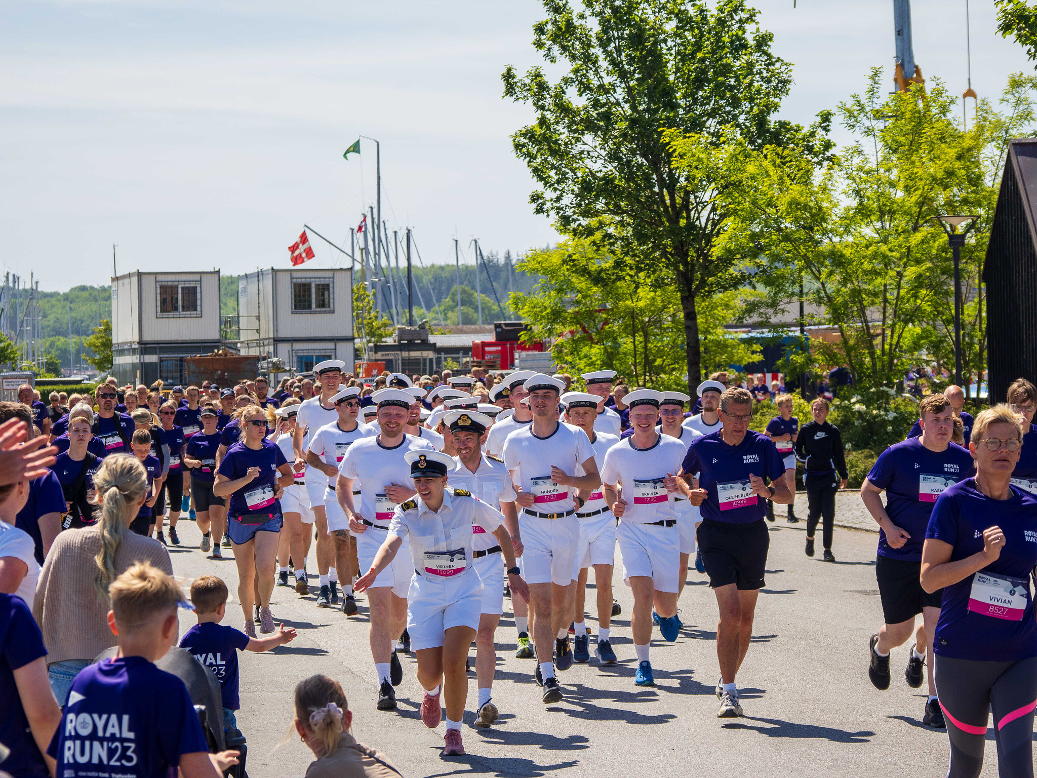 The crew of Royal Danish Yacht Danneborg running Royal Run 2023 by ...