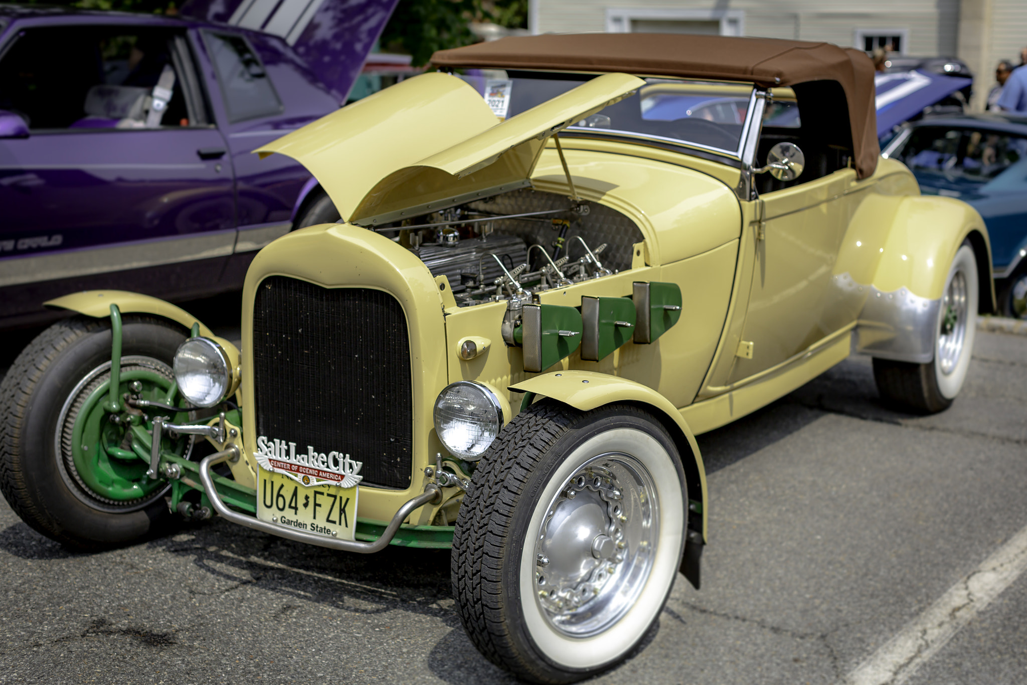 Vintage Yellow Hot Rod with Open Hood | still life photo by Yuri ...