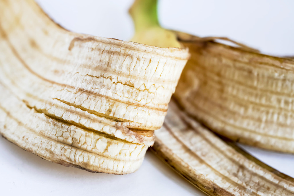 texture of the inner part of the banana peel close up by Olga Gvozdeva / 500px