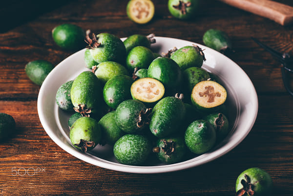 Fresh picked feijoa fruits on a plate by Vsevolod Belousov / 500px