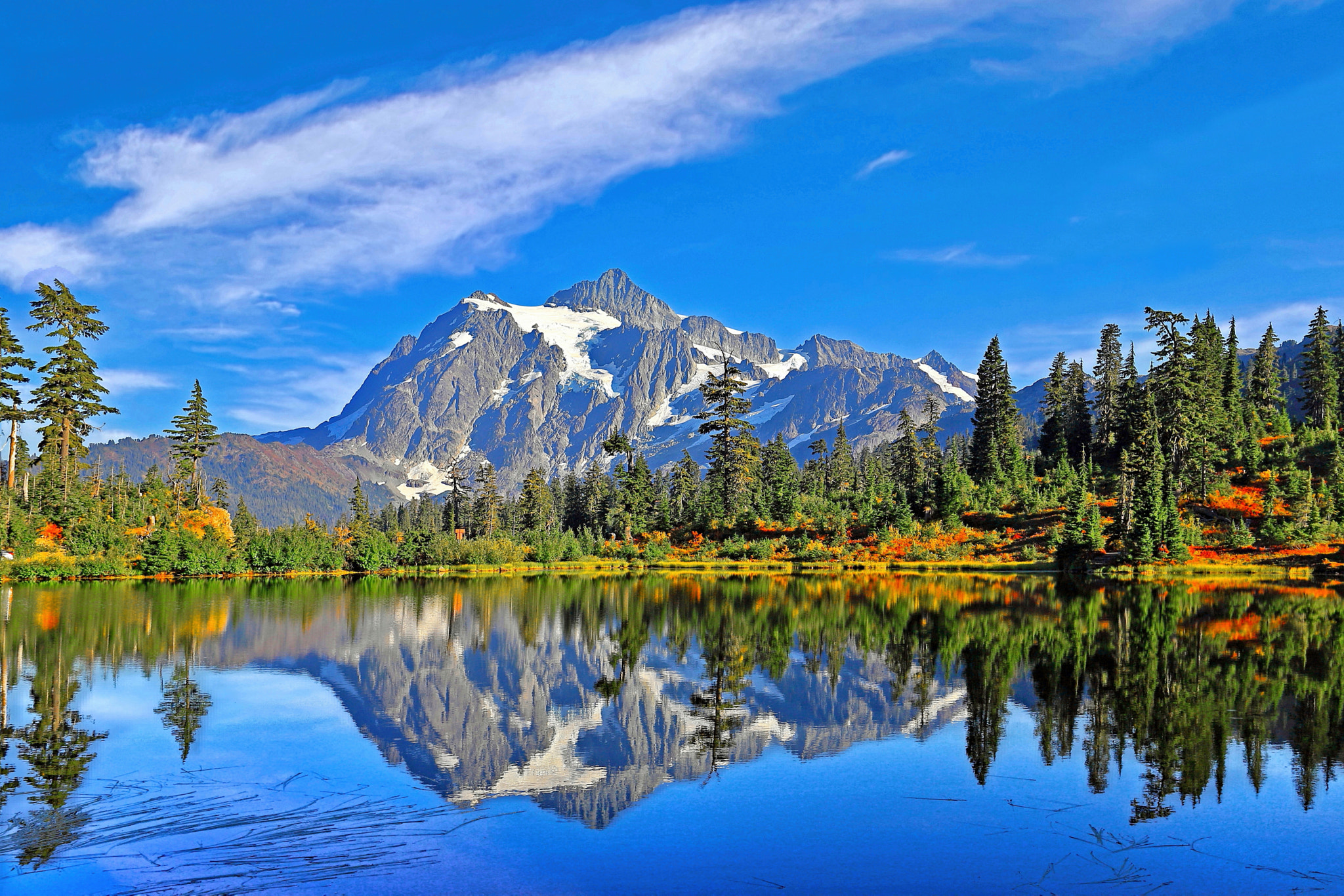 Majestic Mountain Reflection in Clear Blue Lake | landscape photo by ...