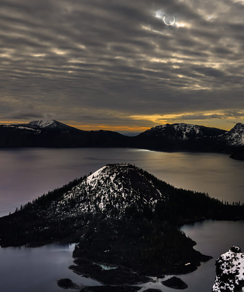 Annular Solar Eclipse Over Crater Lake by Fred Walder / 500px