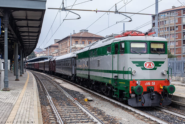 Train at Station Platform Under Overcast Sky | city photo by Luca ...
