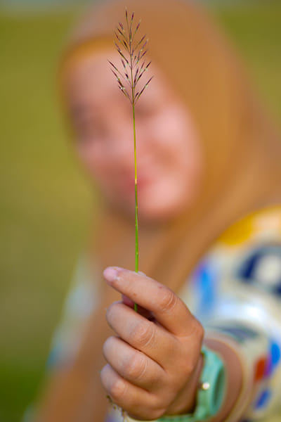 Boy holding a plant by Aqbar Umar / 500px