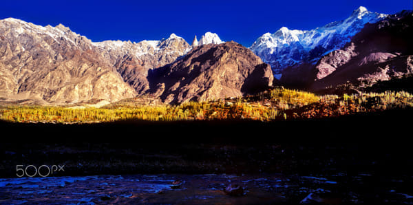 By the gurgling Hunza River by cotton_suh / 500px