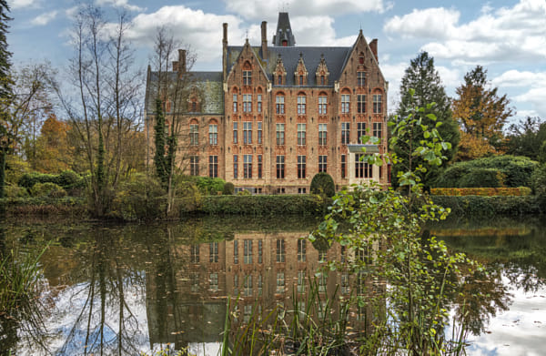 The back of Loppem Castle with fish pond. by Hendrika Dezutter | 500px