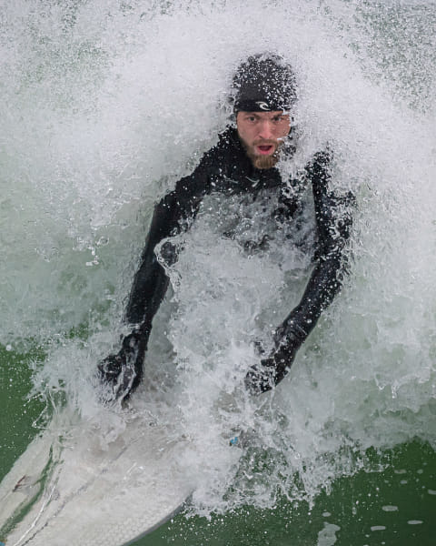 Surfer in the foam by Stephen Dubois | 500px