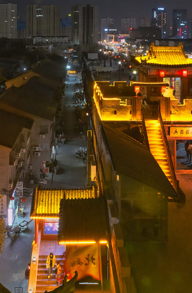 Ancient Walls, Modern Lights: Luoyang's Lijing Gate by charkorn ...