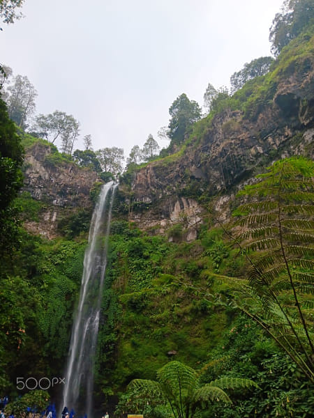 waterfall tourist attraction by Gilang Angga Pratama | 500px