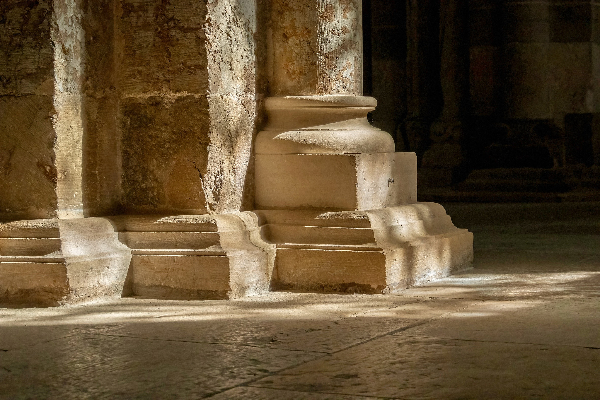 Ancient Stone Pillar Base in Sunlight | city photo by rondoes | 500px