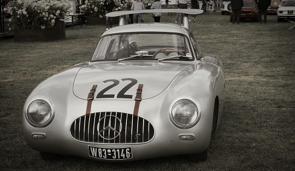Vintage Mercedes Benz Race Car on Grass | still life photo by Henk van ...