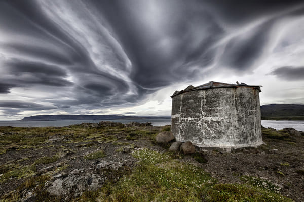 Dramatic Sky Over an Old Stone Building | landscape photo by Þorsteinn ...