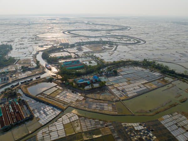 Aerial view of the largest salt beds in Bangladesh by SM Mostafijur ...